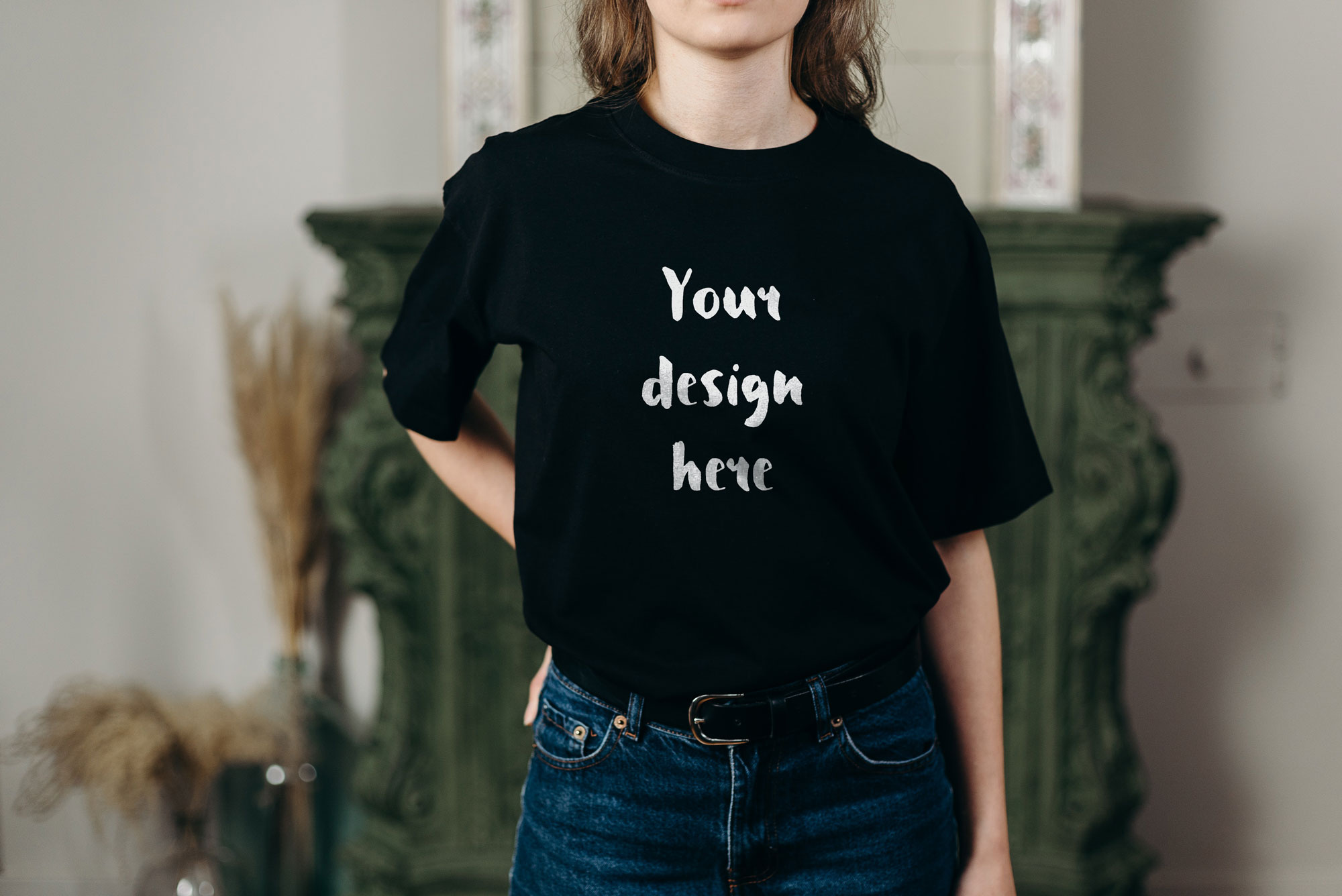 Black T Shirt Mockup