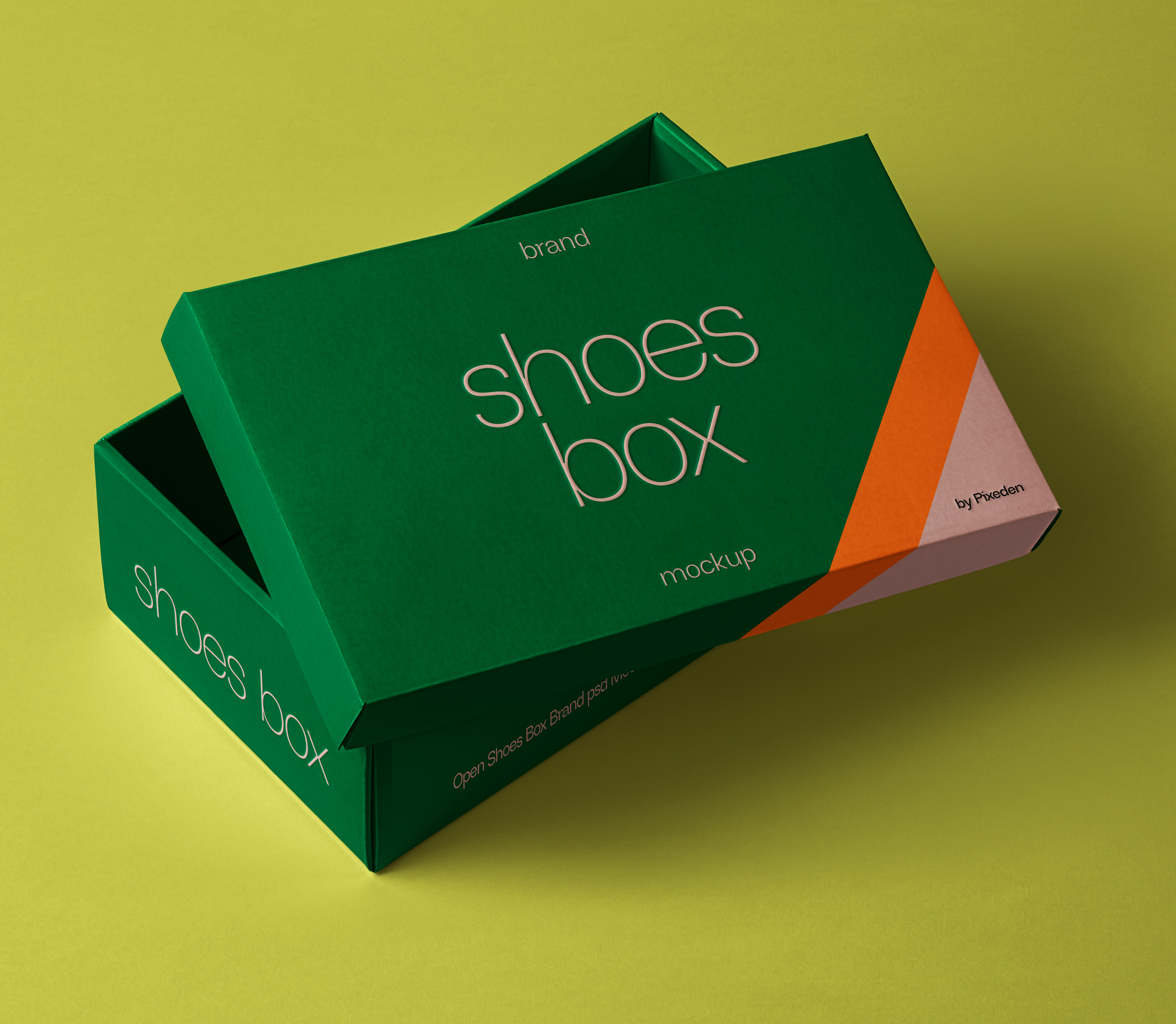 Customizable Shoebox Free Mockup PSD